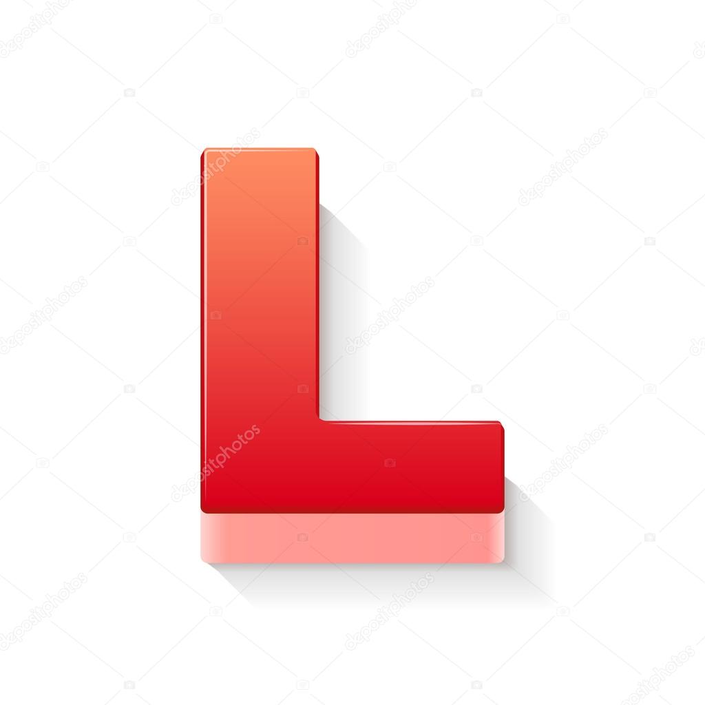 3d red letter L Stock Vector Image by ©kchungtw #48447205