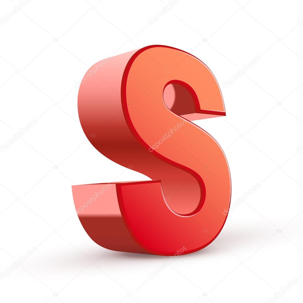 3d red letter S Stock Vector Image by ©kchungtw #48447525