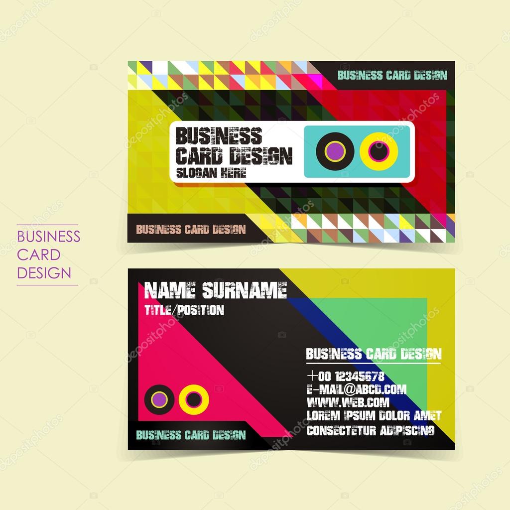 Pixel background vector business card set Stock Vector by ©kchungtw ...