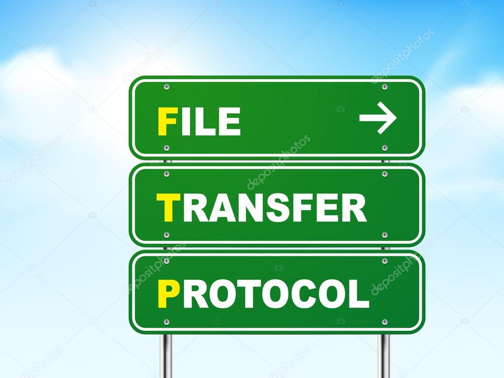 3d file transfer protocol road sign Stock Vector by ©kchungtw 50029931