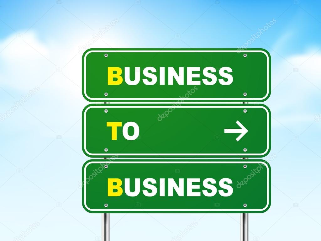 3d business to business road sign Stock Vector Image by ©kchungtw #50029937
