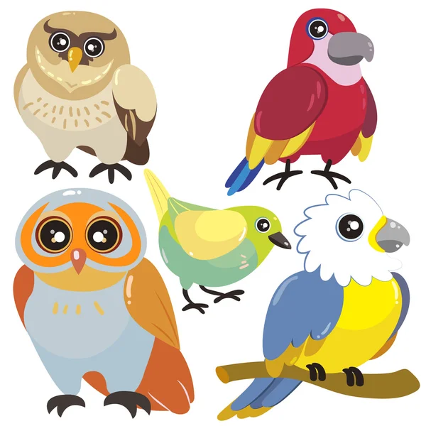 Five birds on white background Stock Vector Image by ©kchungtw #50353845