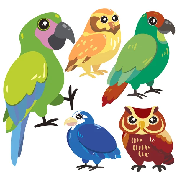 Pajaros animada imágenes de stock de arte vectorial | Depositphotos