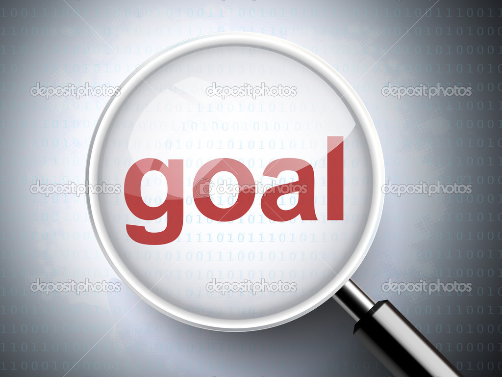 Magnifying glass with the word goal Stock Vector Image by ©kchungtw ...