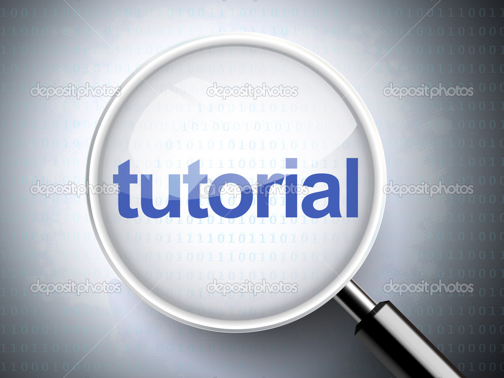 Magnifying glass with word tutorial Stock Vector Image by ©kchungtw ...