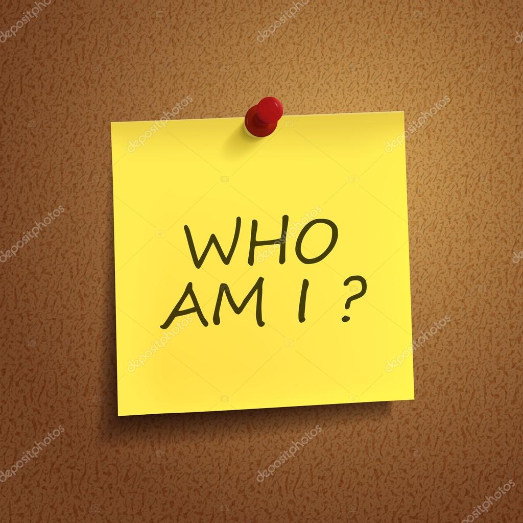 Who am I words on post-it Stock Vector Image by ©kchungtw #50974295
