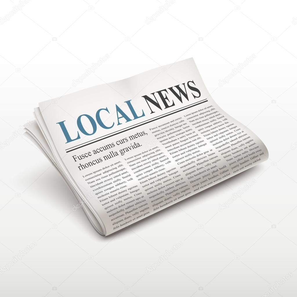Local news words on newspaper Stock Vector by ©kchungtw 51177209