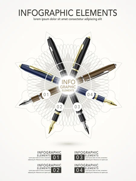 Creative template with wooden pencil infographic Stock Vector Image by ...