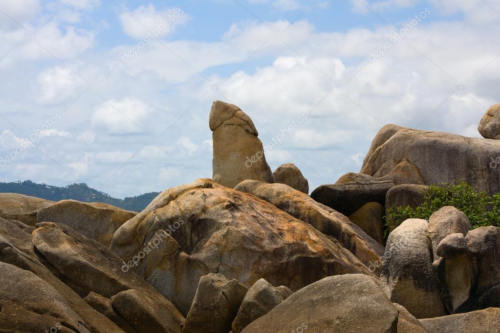 Phallic Grandpa Rock, Koh Samui, Thailand Stock Photo by ...