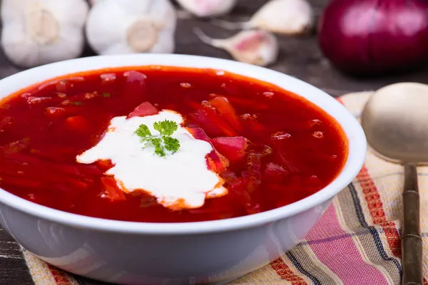 Russian and ukraine cuisine - borsch Stock Photo by ©OlegDoroshenko ...
