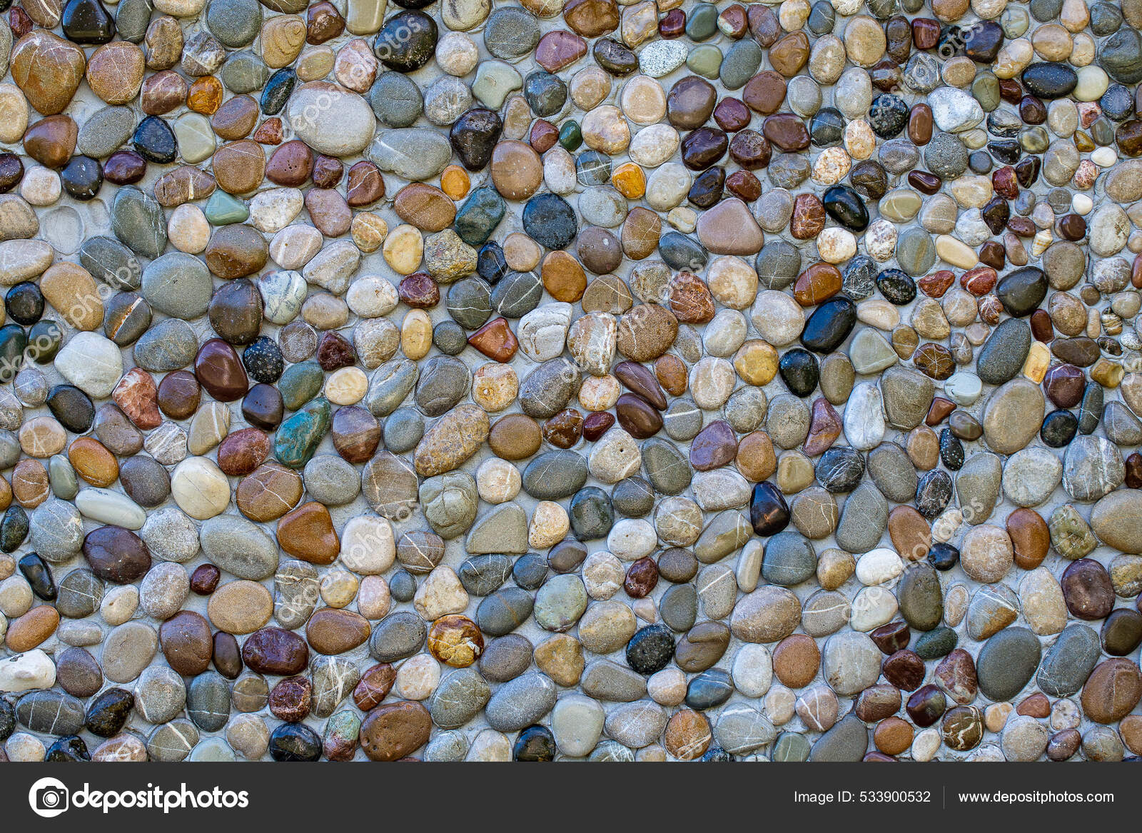 Pebble Stone Wall Texture Background Texture Close Building Facade ...