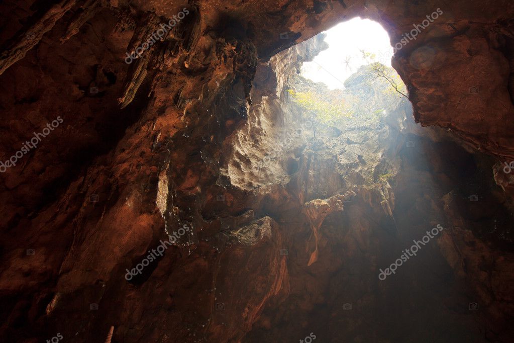 Sun rays in cave in thailand Stock Photo by ©Deerphoto 27828641