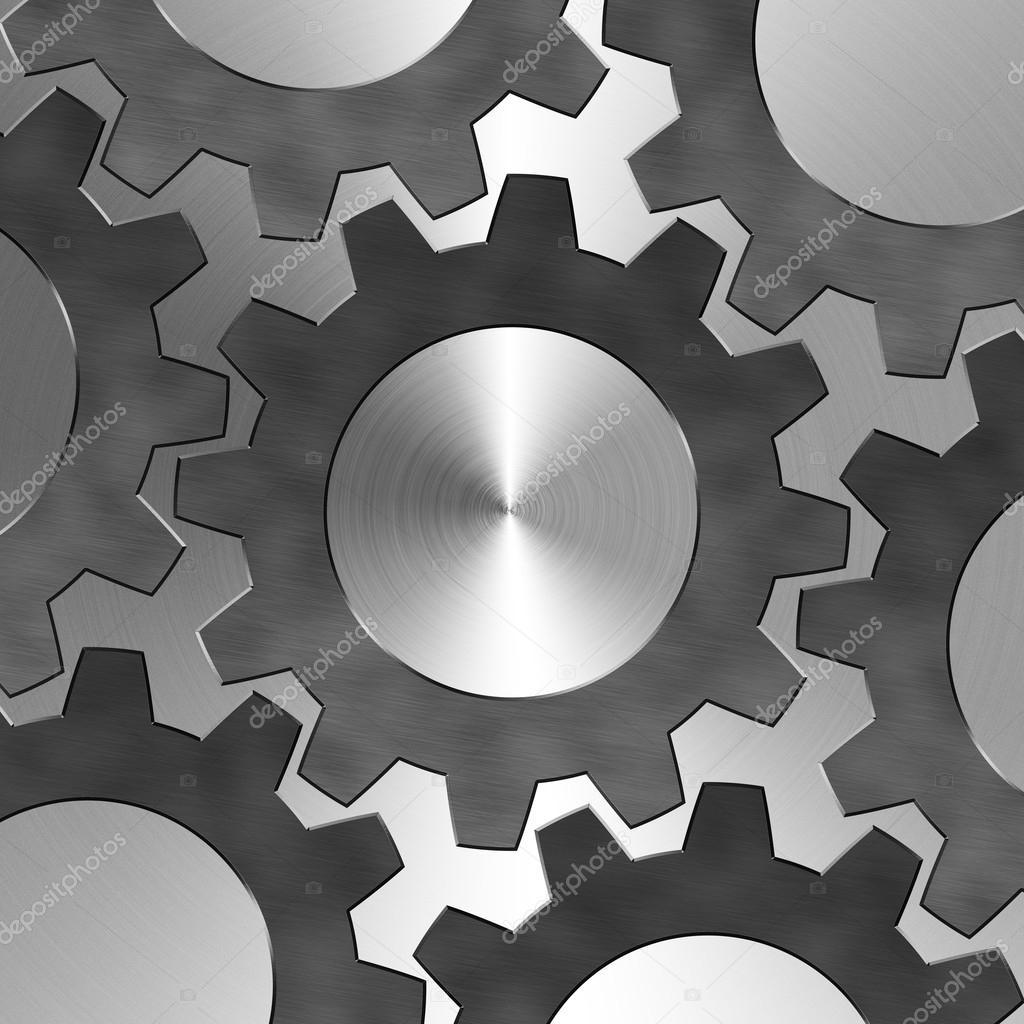 Steel texture with Gears design — Stock Photo © iroomm #30079215