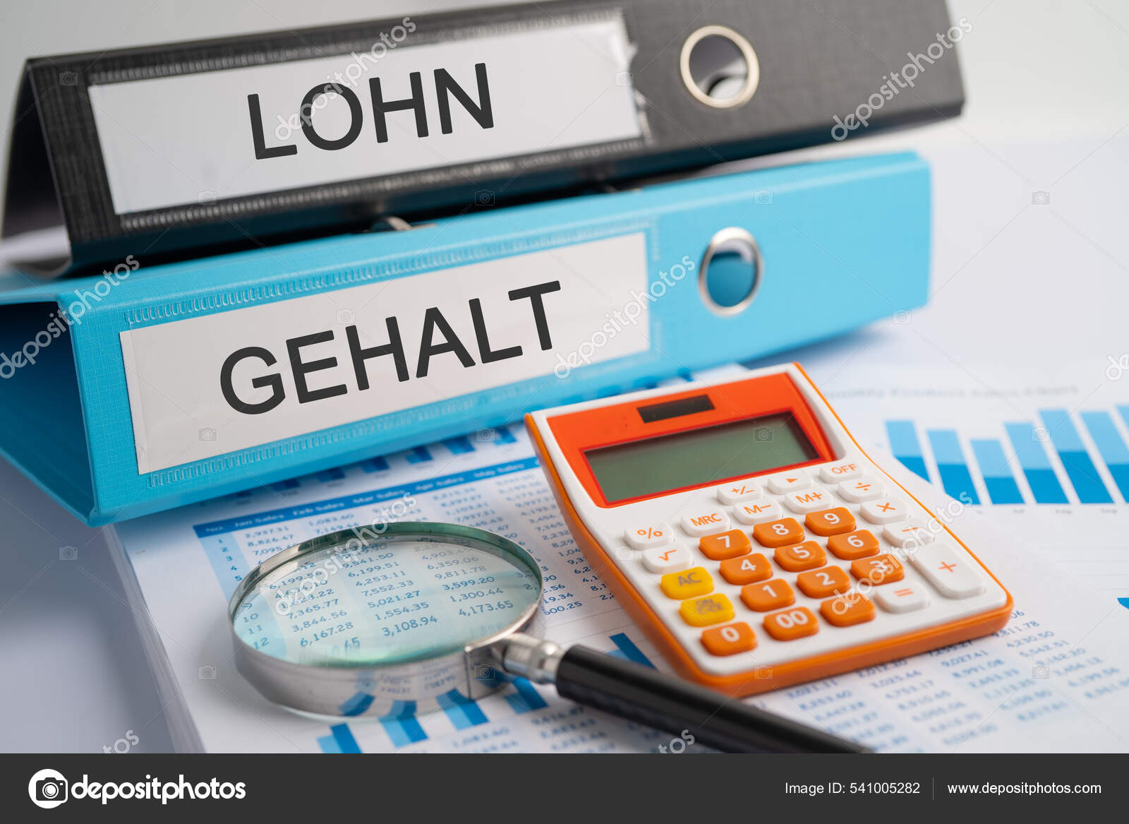 Lohn Gehalt Binder Data Finance Report Business Graph Analysis Office ...