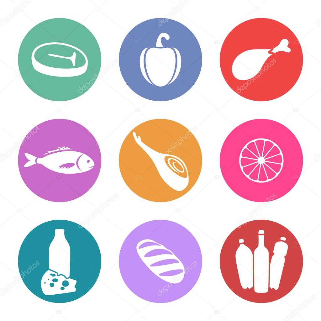 Food icon set — Stock Vector © Puchalt #27920071