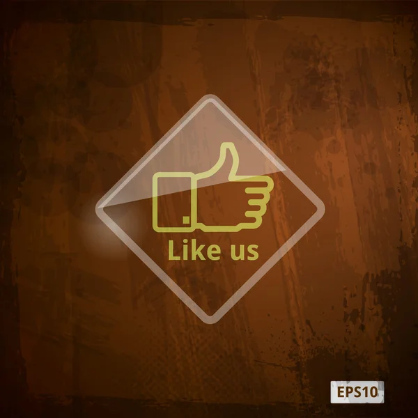 3d "Like" symbol on blue background Stock Vector Image by ©Mikado767 ...