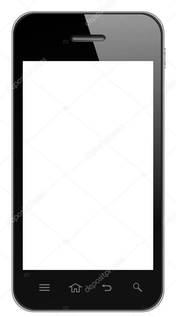 Smart Phone With Blank Screen Stock Vector Image by ©hemantraval #12384790