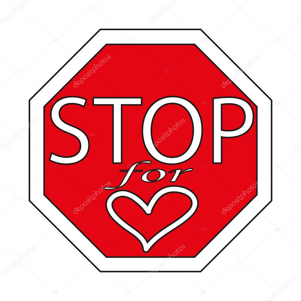 Stop for love — Stock Vector © pozezan #13983247