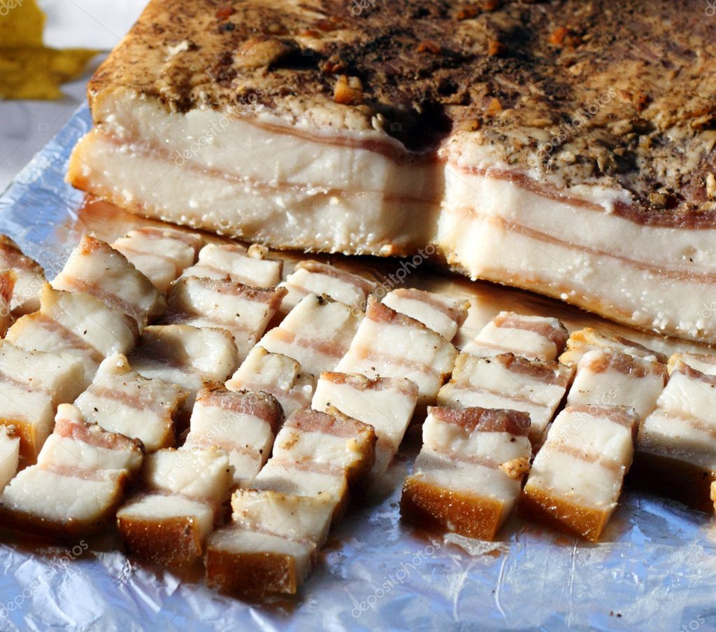 Cold-smoked pork fat — Stock Photo © openas #13544570