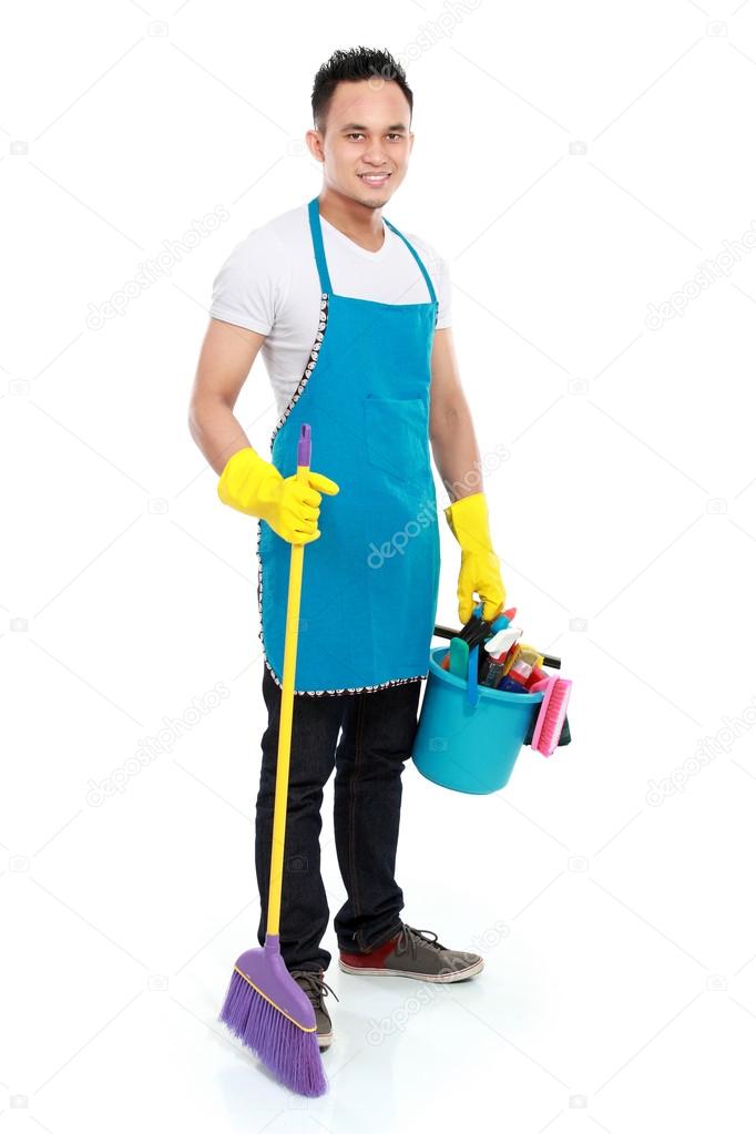 Male cleaning service Stock Photo by ©odua 16978505