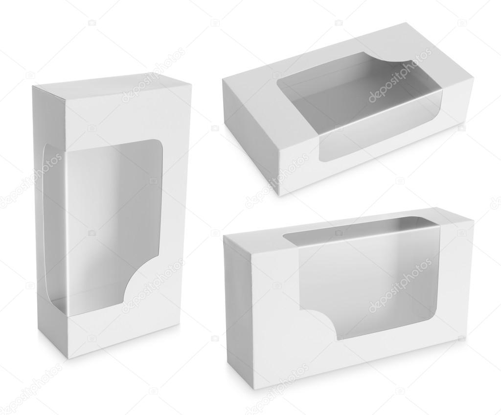 Cardboard box with a transparent plastic window Stock Photo by ©odua ...