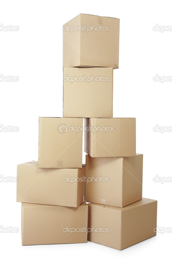 Piles of cardboard boxes Stock Photo by ©odua 37791977