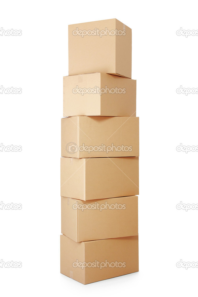 Piles of cardboard boxes Stock Photo by ©odua 37791995
