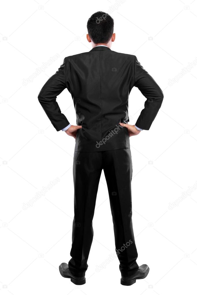 Back pose of a business person thinking Stock Photo by ©odua 38498745