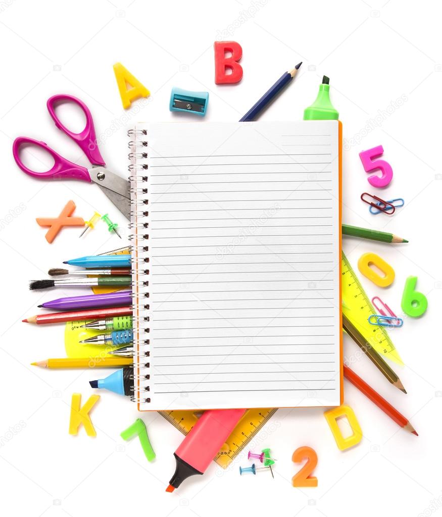 Notebook with stationary objects Stock Photo by ©odua 48852049