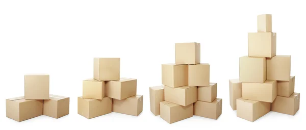 Piles of cardboard boxes Stock Photos, Royalty Free Piles of cardboard ...