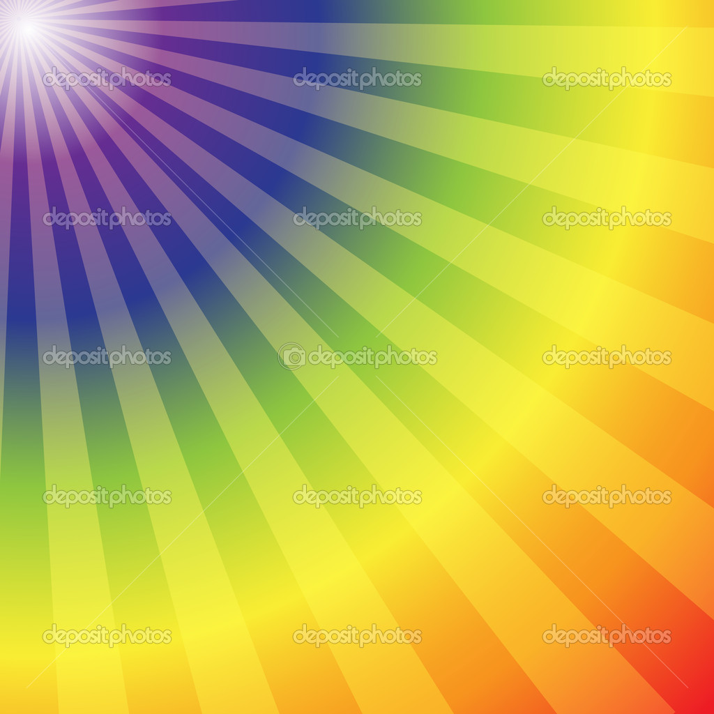 Rainbow radial rays abstract background Stock Vector Image by ...