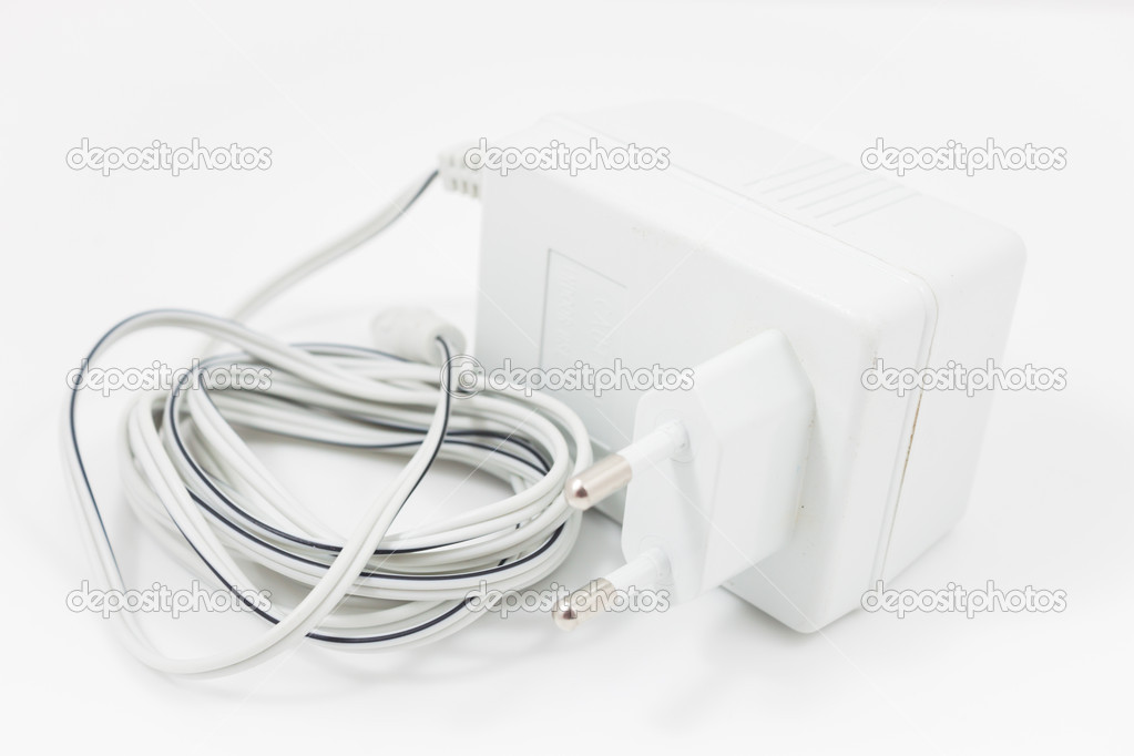 White adapter isolated on white background Stock Photo by ©punsayaporn ...