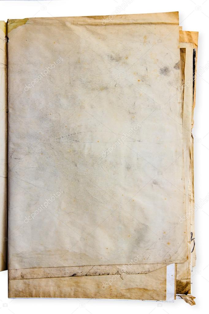 Stack of old paper document isolate on white — Stock Photo ...