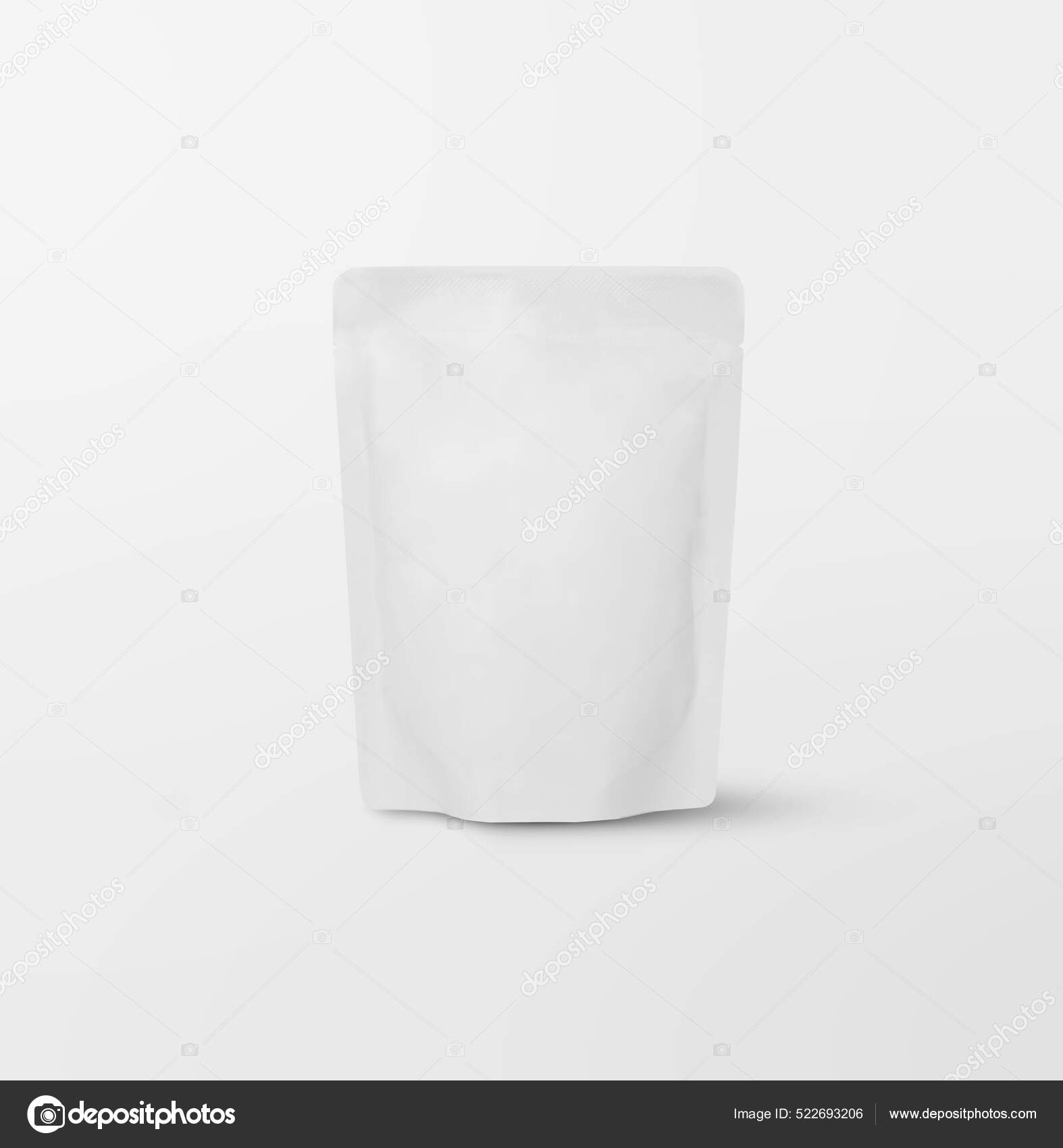 Front View Stand Doy Pack Pouch Package Coffee Snack Chips Stock Photo ...