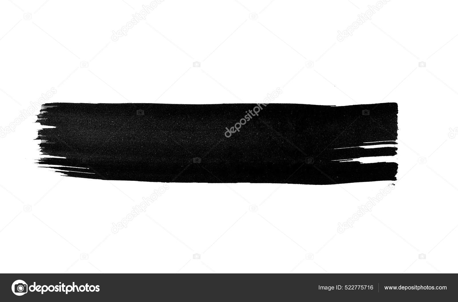 Single Paint Ink Scratch Isolated White Background Grungy Blank Line ...