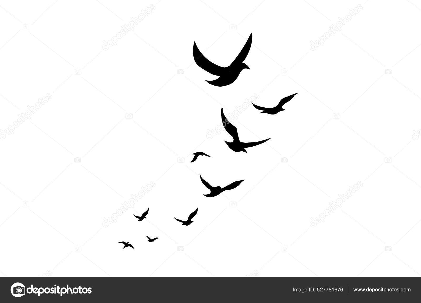 Bird Flying Simple Silhouette