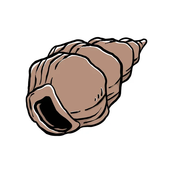 Colorful Seashell Illustration Animated Nautical Animal Vector Graphic ...