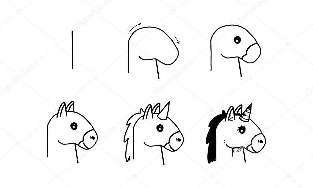 Cómo Dibujar Un Caballo Paso A Paso Para Niños