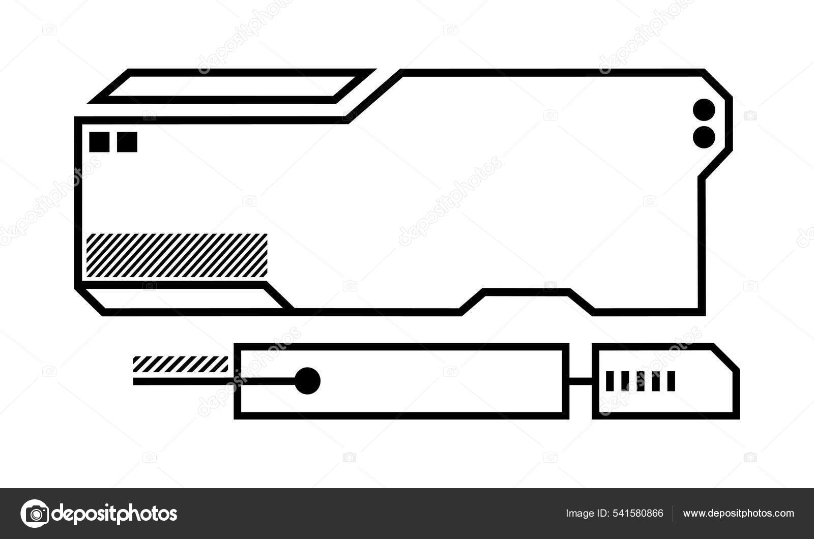Hud Gaming Illustration Panel Game Design Futuristic Cyber Frame ...