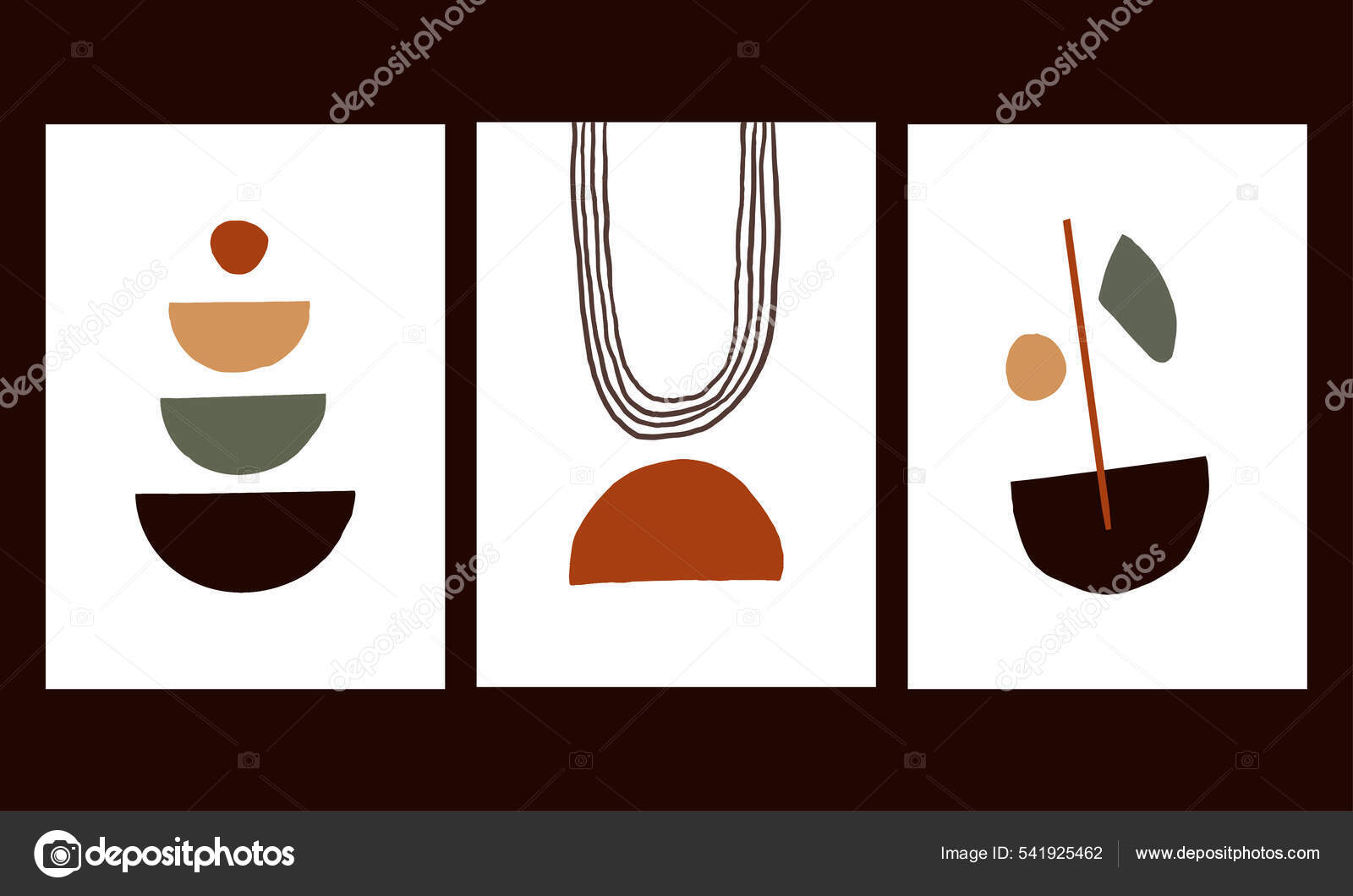 Boho Abstract Minimalist Background Bohemian Color Design Minimalist ...