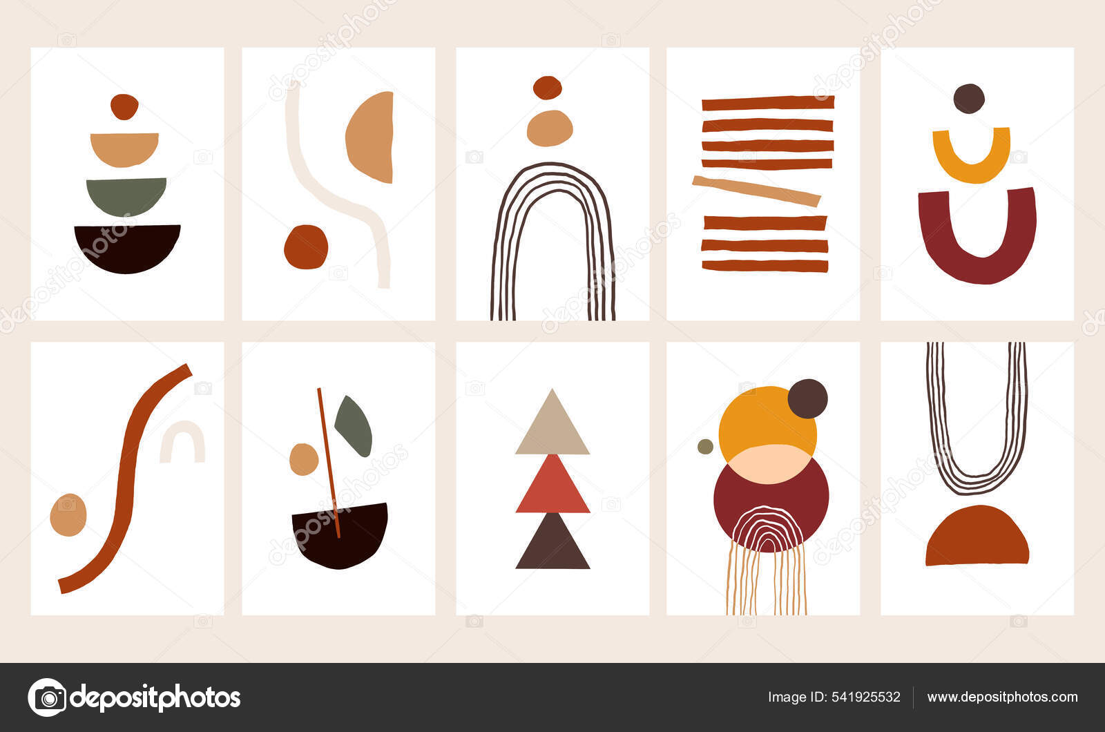 Boho Abstract Minimalist Background Bohemian Color Design Minimalist ...