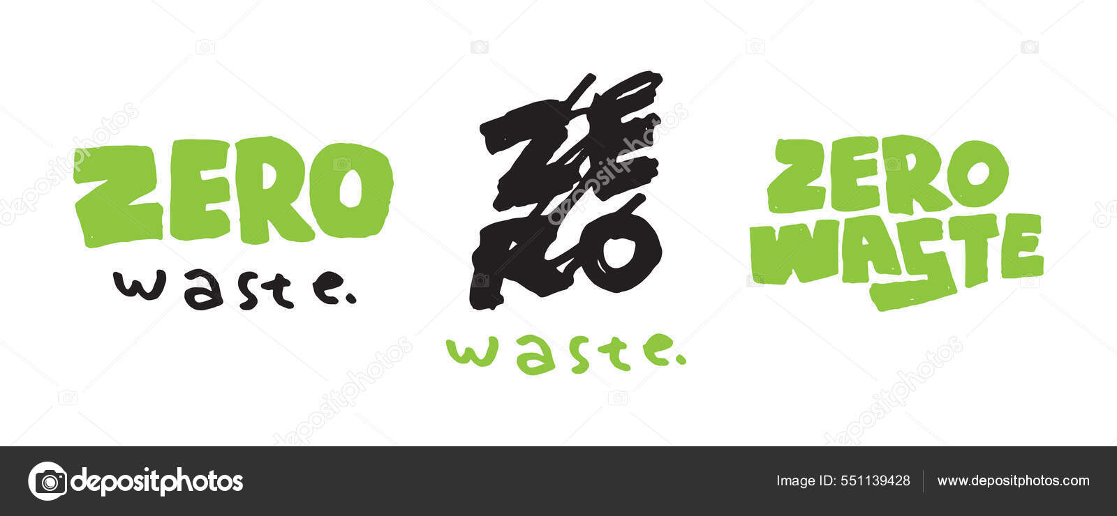 Zero Waste Sticker Design Symbol Pollution Prevention Effects Global ...