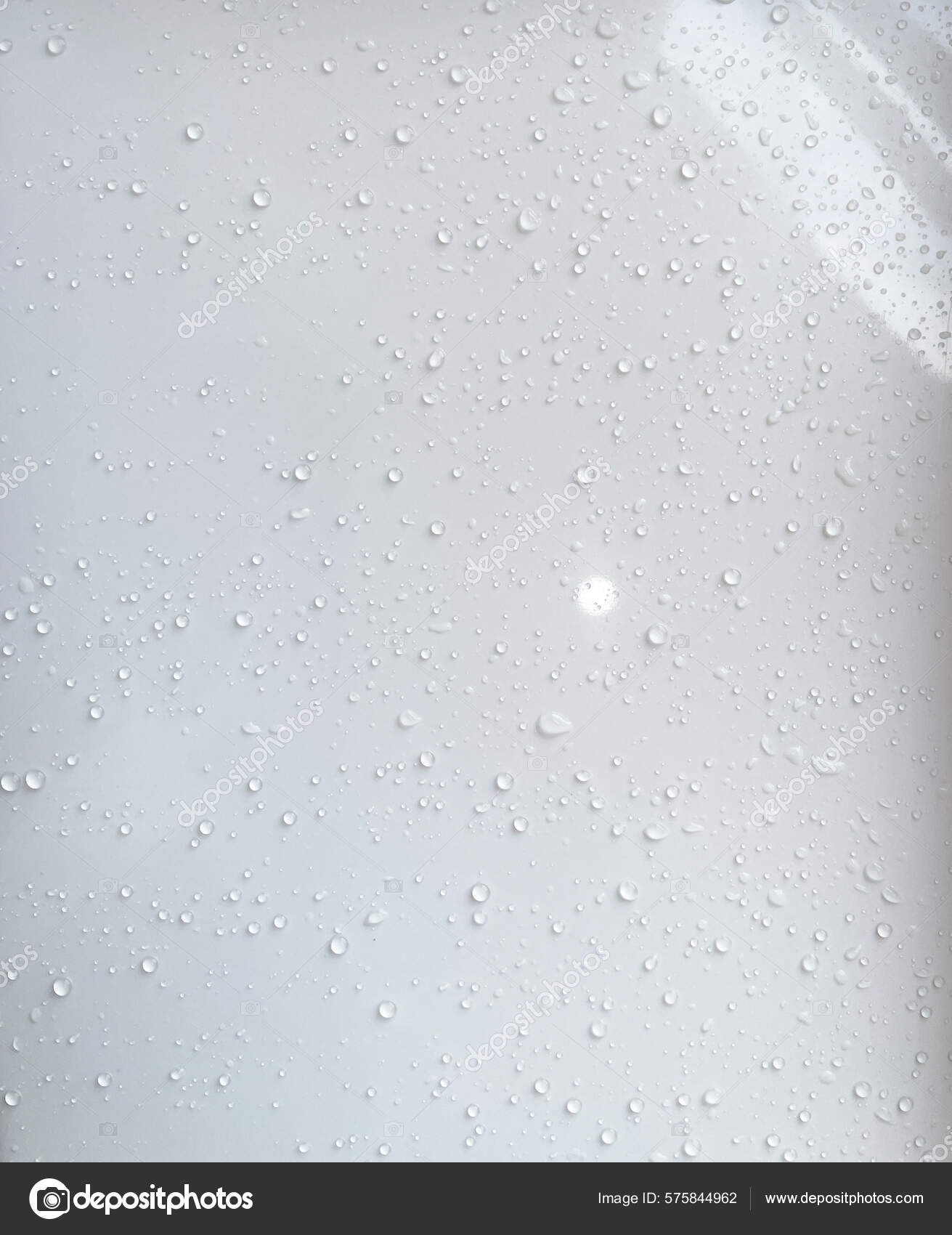 Water Droplets White Background Background Drizzling Rain Natural Drops ...