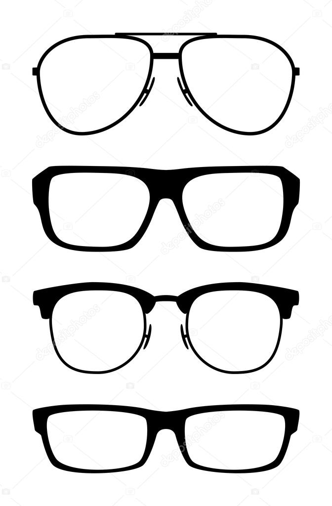 Set of classic vector spectacle frames Stock Vector Image by ...