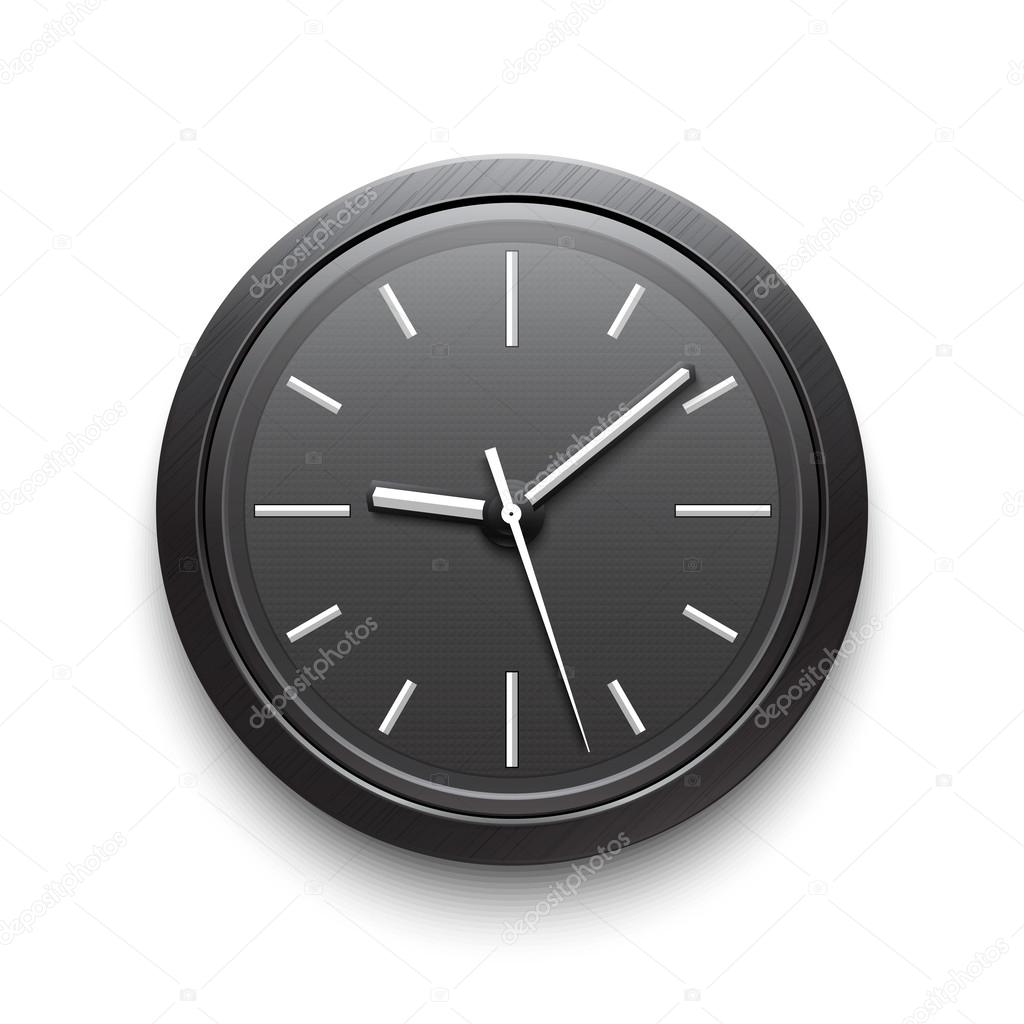 Round clock. Vector illustration Stock Vector by ©Aleksandrsb 37394317