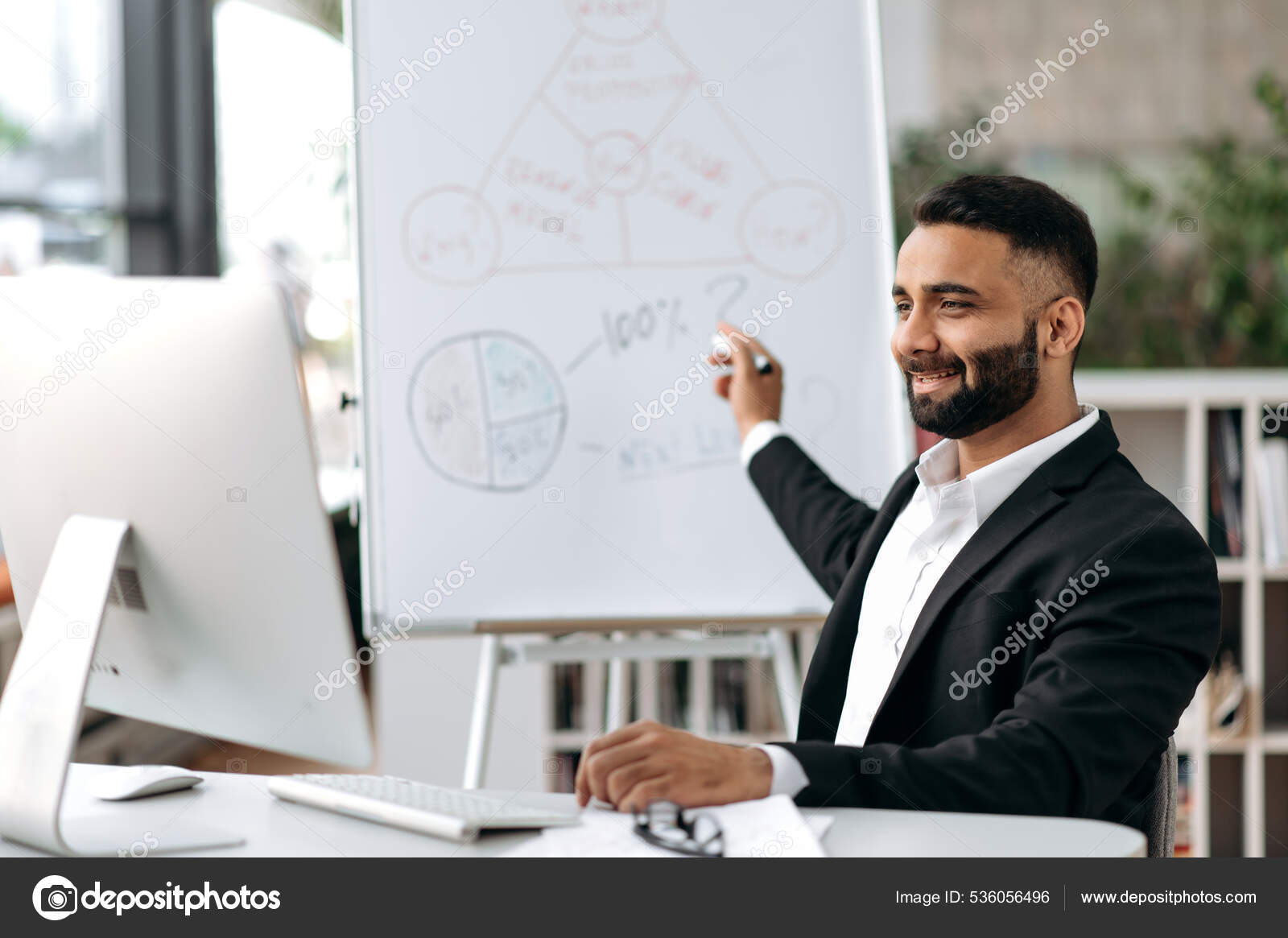 Smart progressive confident influential Indian top manager or business ...