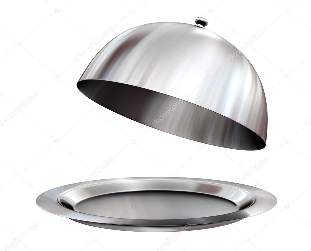 Restaurant cloche with open lid — Stock Photo © gl0ck #17969719