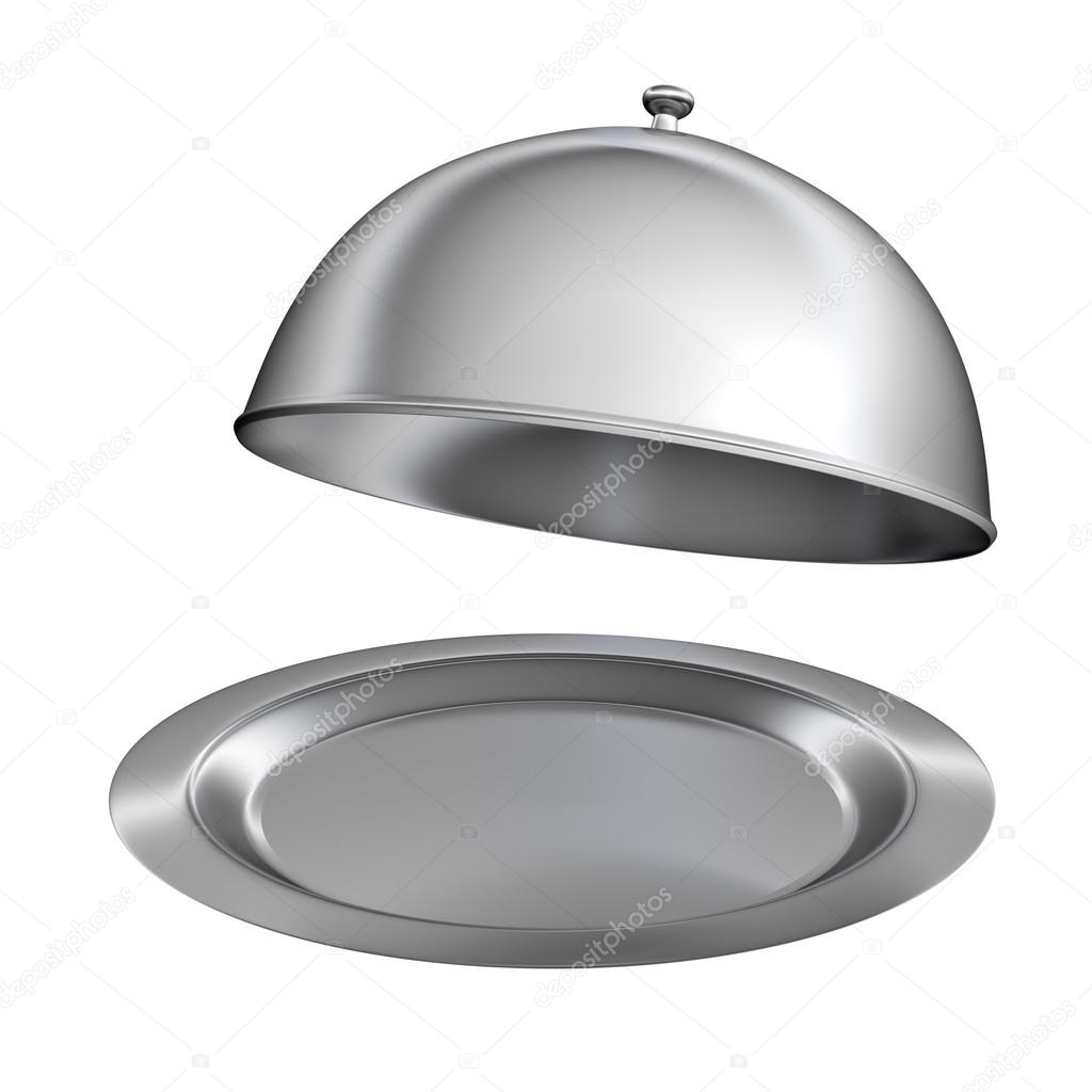 Restaurant cloche with open lid Stock Photo by ©gl0ck 33503395