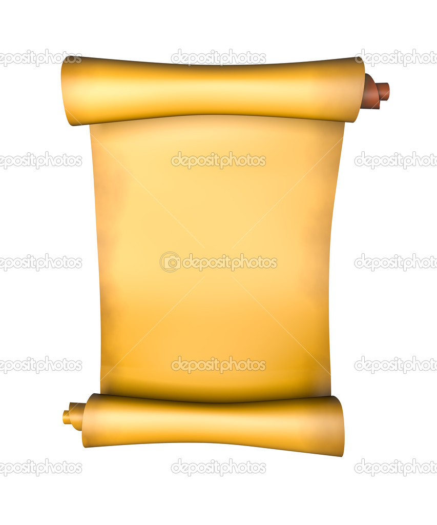 Old parchment paper scroll — Stock Photo © gl0ck #46370801