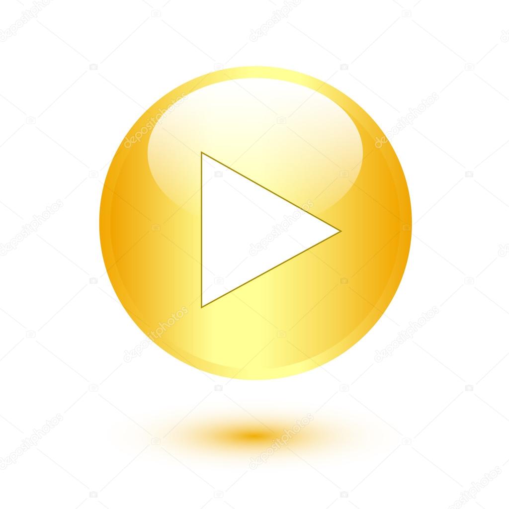 Play icon on gold Stock Vector Image by ©pockygallery #14181940